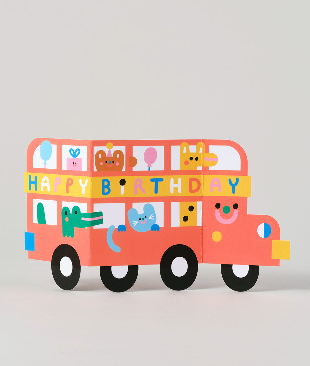 Wrap | Bus Fold Out Card | Kids Birthday Card – Hello Buttercup