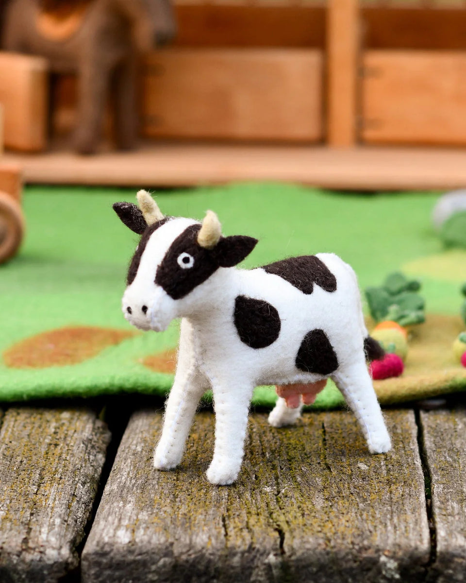 Tara Treasures | Felt Cow Farm Animal Toy | Felt Toys – Hello Buttercup