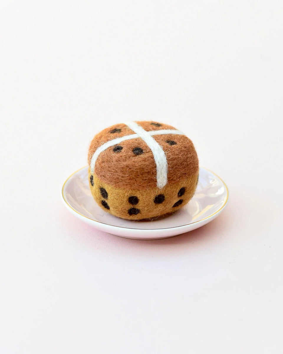 Tara Treasures | Felt Hot Cross Bun | Easter Felt – Hello Buttercup