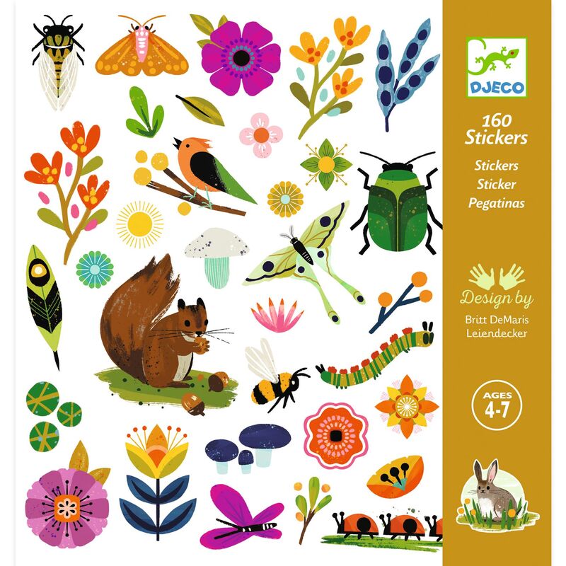 Djeco | Stickers - Garden 160 Pack | Decorative Stickers – Hello Buttercup