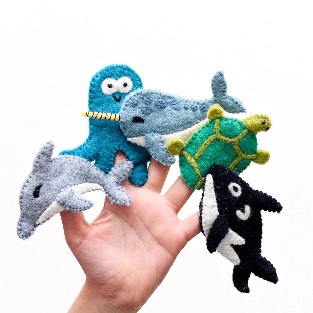 Tara Treasures | Ocean Animal Finger Puppets | Felt Toys – Hello Buttercup