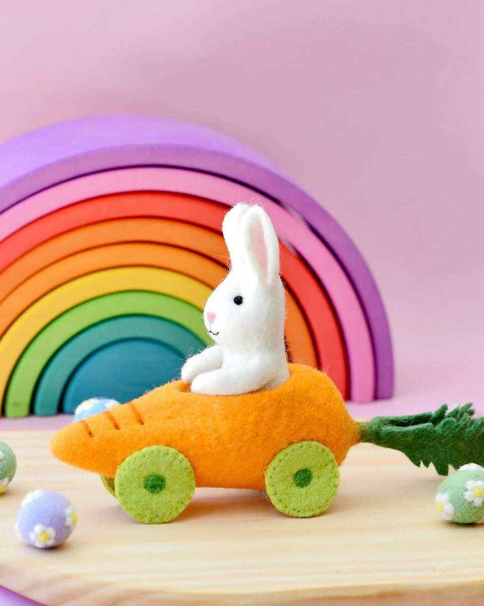 Felt Rabbit with Carrot Car Toy – Hello Buttercup